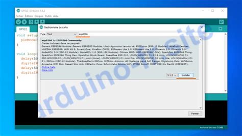 Guide Arduino Esp8266 Esp 12e Esp 12f Module Wifi Code Câblage