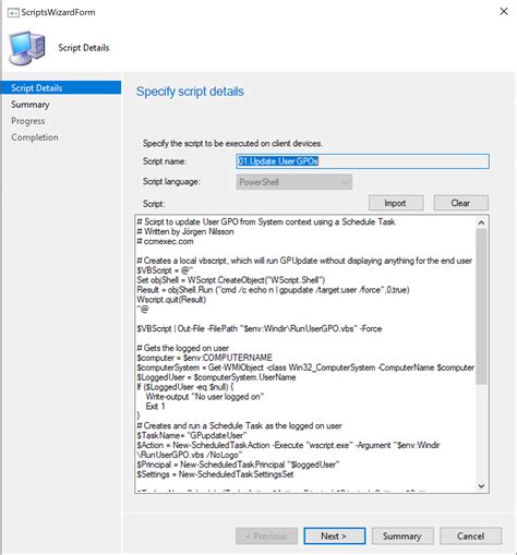 Updating User Gpos Using Run Script In Configmgr Ccmexeccom