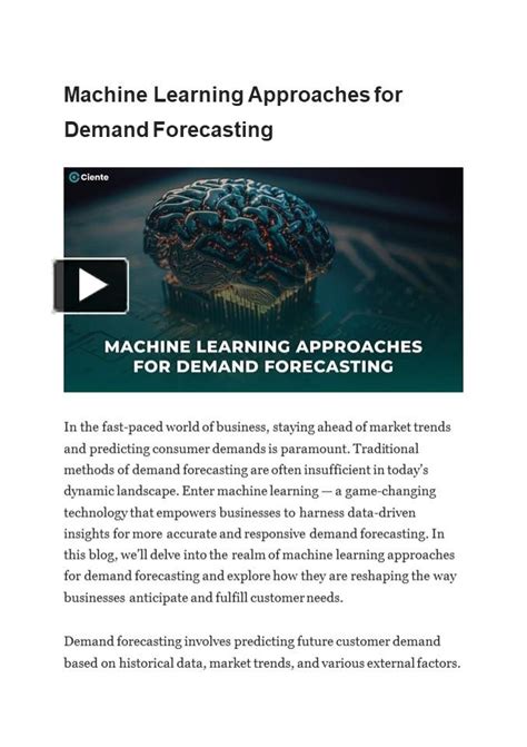 Ppt Machine Learning Approaches For Demand Forecasting Powerpoint