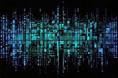 Pixel Art Matrix Code Pixelated Represe Strange Old Stock Illustration