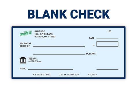 Blank Check Image Template Easily Customize Your Finances