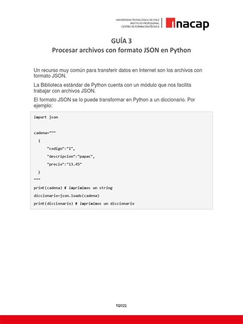 Guía 5 Python Y Json Pdf Php Json