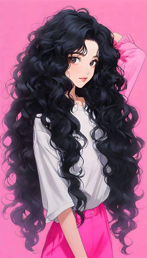اجمل صور انمي صور بنات شعرهم كيرلي حسب طلبكم 💞
