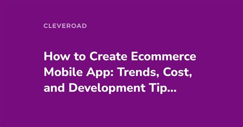Ecommerce Mobile App Development Mobile Commerce Trends