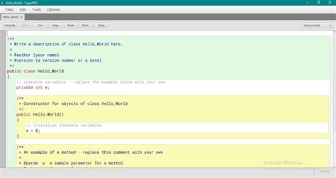Tutorial Membuat Hello World Dan Profil Diri Dengan Ide Bluej
