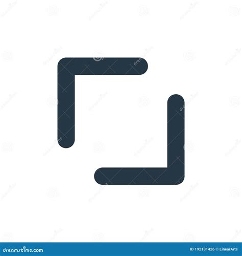 Resize Icon Vector From Arrows Concept Thin Line Illustration Of Resize Editable Stroke Stock
