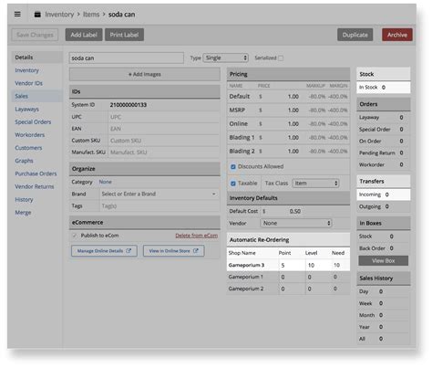 Setting Reorder Points And Desired Inventory Levels Lightspeed Retail R Series