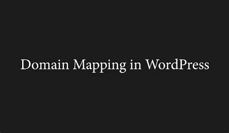Domain Mapping System Map Multiple Domains To A Single WordPress Site