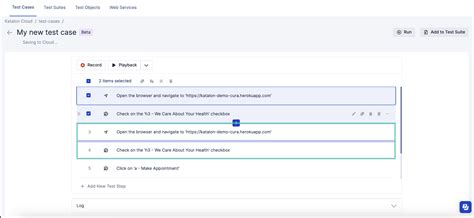 Edit A Test Case Katalon Docs