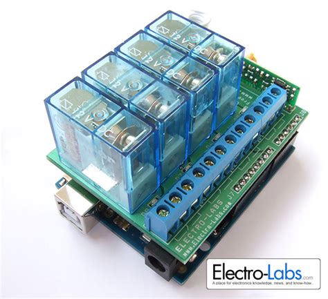 Diy Arduino 433mhz Rf Receiver And Quad Spdt Relay Shield Duino