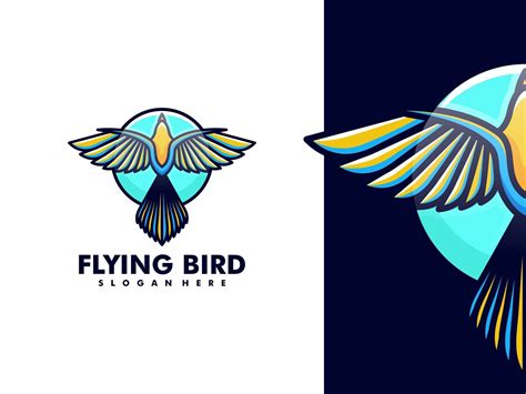 Flying Bird Simple Mascot Logo Graphic By Artnivora Std · Creative Fabrica