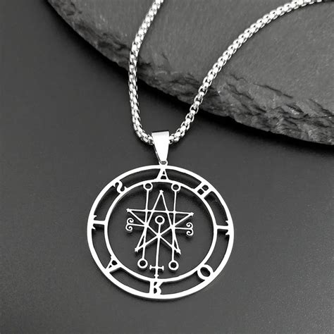 Astaroth Sigil Goetia Stainless Steel Necklace Solomon Demon Seal Satan