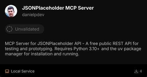 Jsonplaceholder Mcp Server Mcp Ser · Lobehub Jsonplaceholder Mcp Server Mcp Ser · Lobehub