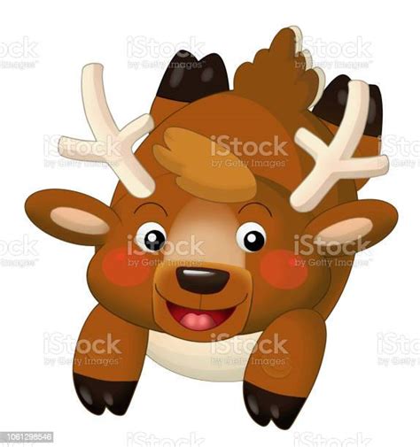 행복 한 순 록을 실행 하 고 점프절연된 벡터 일러스트 레이 션 만화 12월에 대한 스톡 벡터 아트 및 기타 이미지 12월 갈색 겨울 Istock
