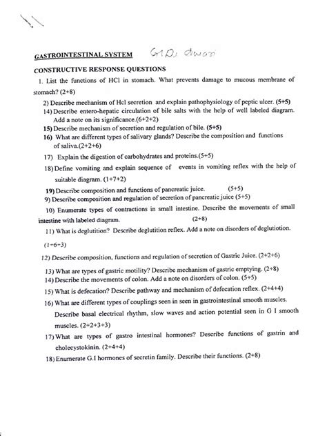 Git Questions Pdf Digestion Stomach