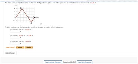 Solved Find The Work Done By The Force An The Particle As It Chegg