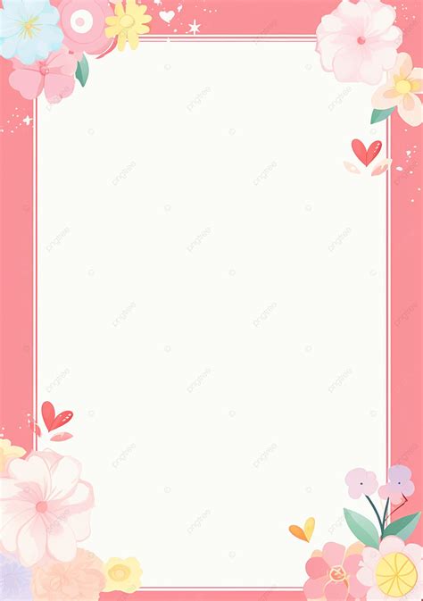 분홍색 다채로운 귀여운 페이지 테두리 배경 배경 화면 및 일러스트 무료 다운로드 Pngtree