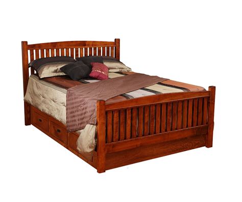 295 Elmo Bed With Storage Rail Michigan Amish Furniture