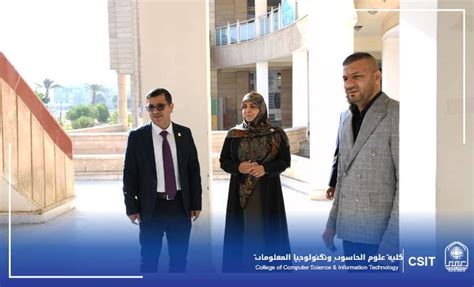 زيارة عميد كلية علوم الحاسوب وتكنولوجيا المعلومات إلى بناية الأقسام