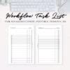 Workflow Task List Printable PDF The Charmed Shop