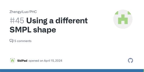 Using A Different SMPL Shape Issue ZhengyiLuo PHC GitHub