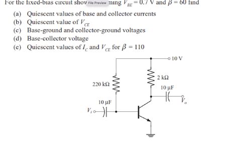 solved for the fixed bias circuit shov file preview ning