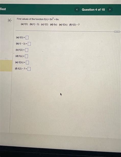 solved find values of the function f n 5n2 6n a f 0 b