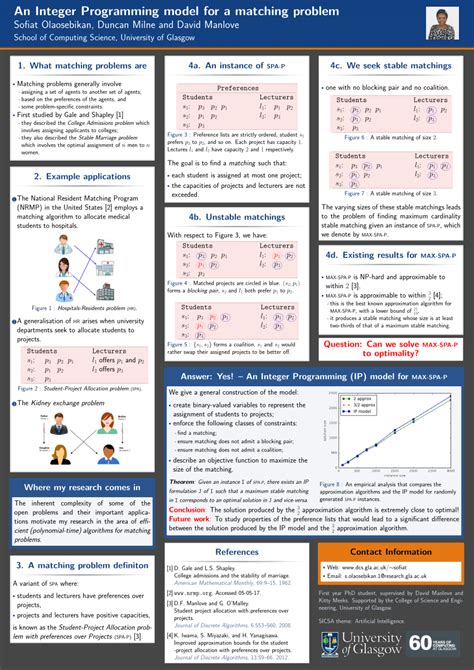 pdf an integer programming model for a matching problem