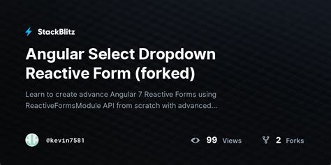 angular select dropdown reactive form forked stackblitz