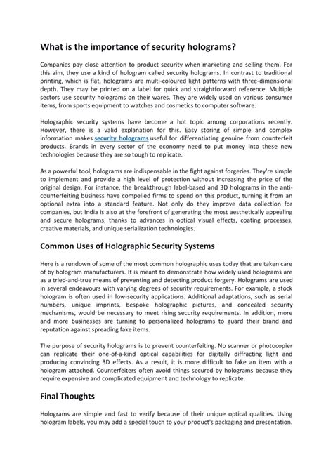 Ppt What Is The Importance Of Security Holograms Powerpoint Presentation Id11589566