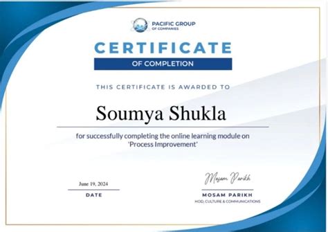 Soumya Shukla On Linkedin Processimprovementcertificate