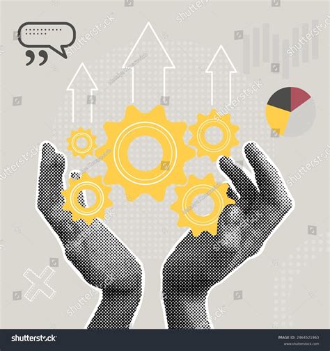 Performance Improvement Process Concept Businessman Holds Stock Vector Royalty Free 2464521963