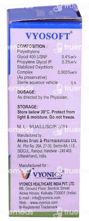 Vyosoft 0304 Eye Drop 10 Ml Order Vyosoft 0304 Eye Drop 10