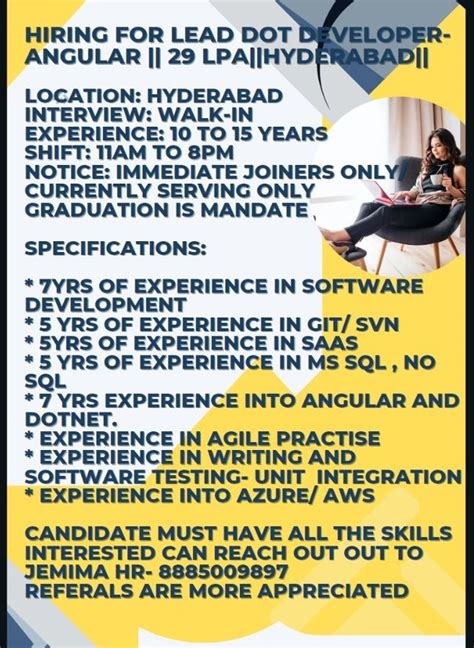 Jemima Madiri On Linkedin Hiring Software It Techlead Dotnet Angular