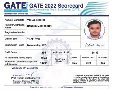 Vishal Keshri On Linkedin Gate2022 Gatequalified