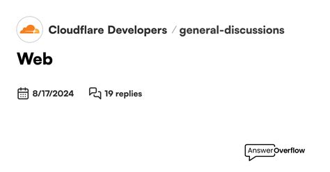 Web Cloudflare Developers