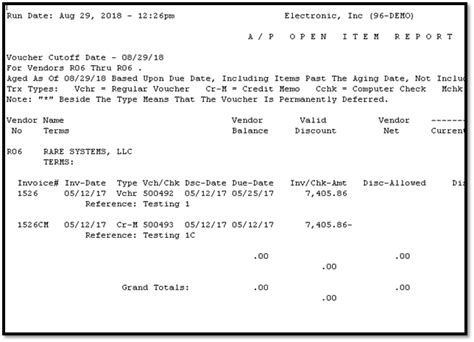 How To Offset An Open Invoice And Open Credit Memo In The AP Open Item File Elliott Support