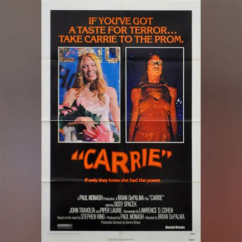 Carrie 1976 Original Movie Poster Vintage Film Poster At The