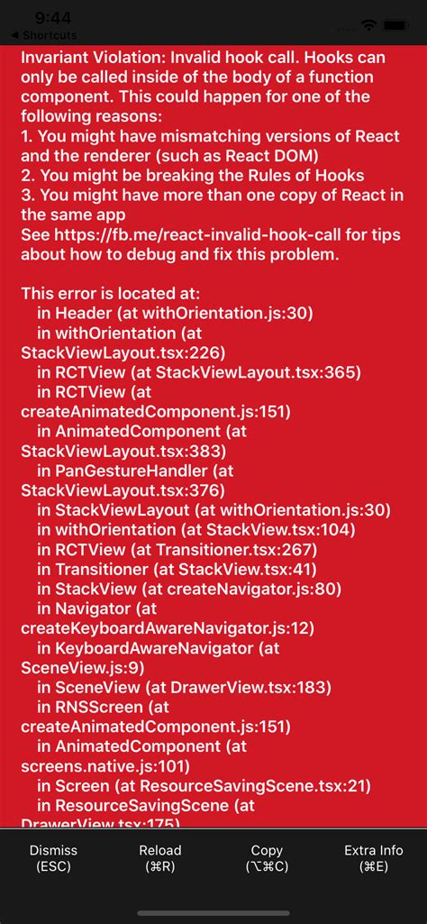 invalid hook call in header at withorientation js 30 · issue 7088
