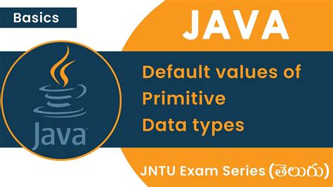 Jntu Java Exam Series Display Default Value Of All Primitive Data Type
