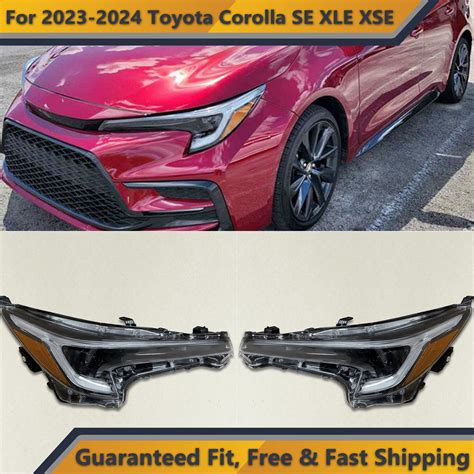 Led Headlight For 2023 2024 Toyota Corolla Se Xle Xse Driver Passenger