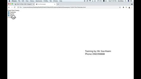 Html And Css Tutorial For Beginners Checkbox Youtube
