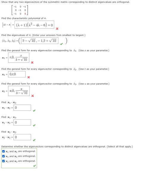 Solved Show That Any Two Eigenvectors Of The Symmetric Chegg