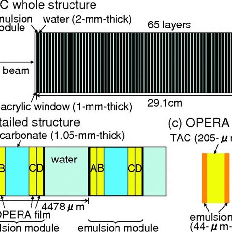 A Schematic View Of The Emulsion Cloud Chamber Ecc It Has 65 Layers Download Scientific