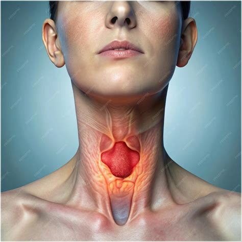 Enlarged Thyroid Gland Depicted In Detailed Thyroid Gland Enlargement Health Medical Conditio