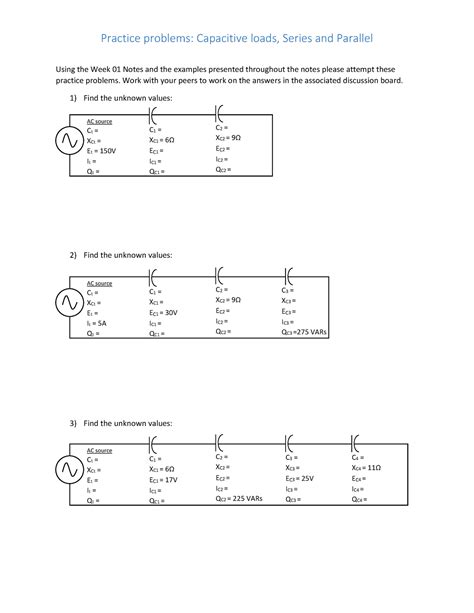Week 01 Practice Problems 3 Capacitive Loads Series And Parallel