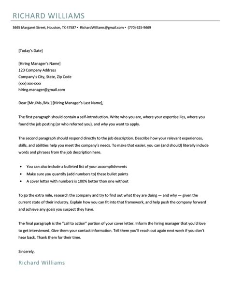 25 Free Cover Letter Templates For Word