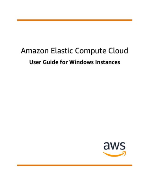 Amazon Elastic Compute Cloud User Guide For Windows Instances Pdf