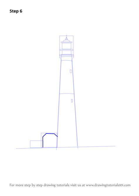 Learn How To Draw Lighthouse At Beach Other Places Step By Step Drawing Tutorials