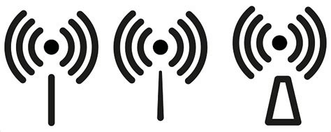 무선 및 무선 랜 아이콘 Wifi 신호 기호입니다 인터넷 연결 원격 인터넷 액세스 컬렉션 스톡 벡터 Brand Name Smart Phone에 대한 스톡 벡터 아트 및 기타